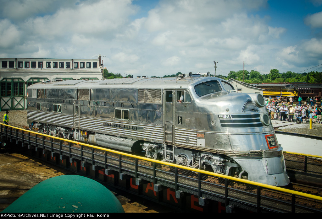 CBQ 9911A, Silver Pilot, EMD E5A, power of the Nebraska Zephyr from Illinois Railyway Museum ...